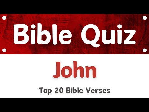 Bible Quiz | Gospel of John Quiz | Bible Study | #biblequiz #biblestudy #jesus