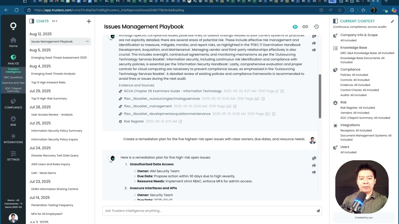 Issue Management: In-product walkthrough | Trustero AI