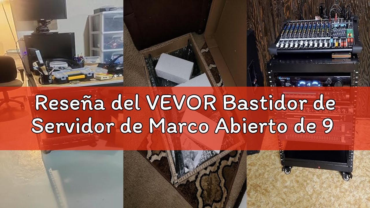Reseña del VEVOR Bastidor de Servidor de Marco Abierto de 9 U de Profundidad Ajustable de 584,2 a 10