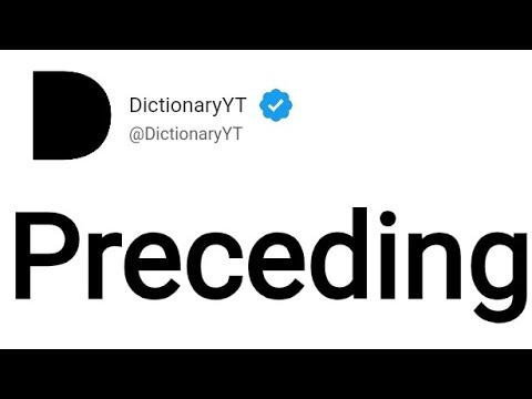 Preceding Meaning in English