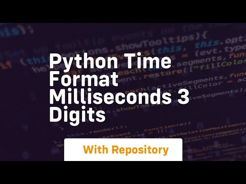 python time format milliseconds 3 digits