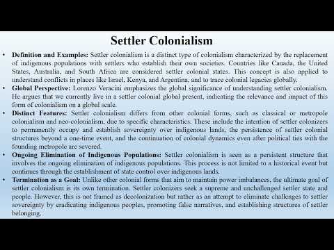 Settler Colonialism