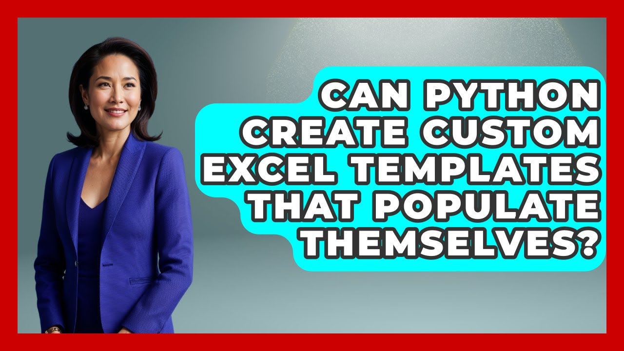 Can Python Create Custom Excel Templates That Populate Themselves? - Python Code School