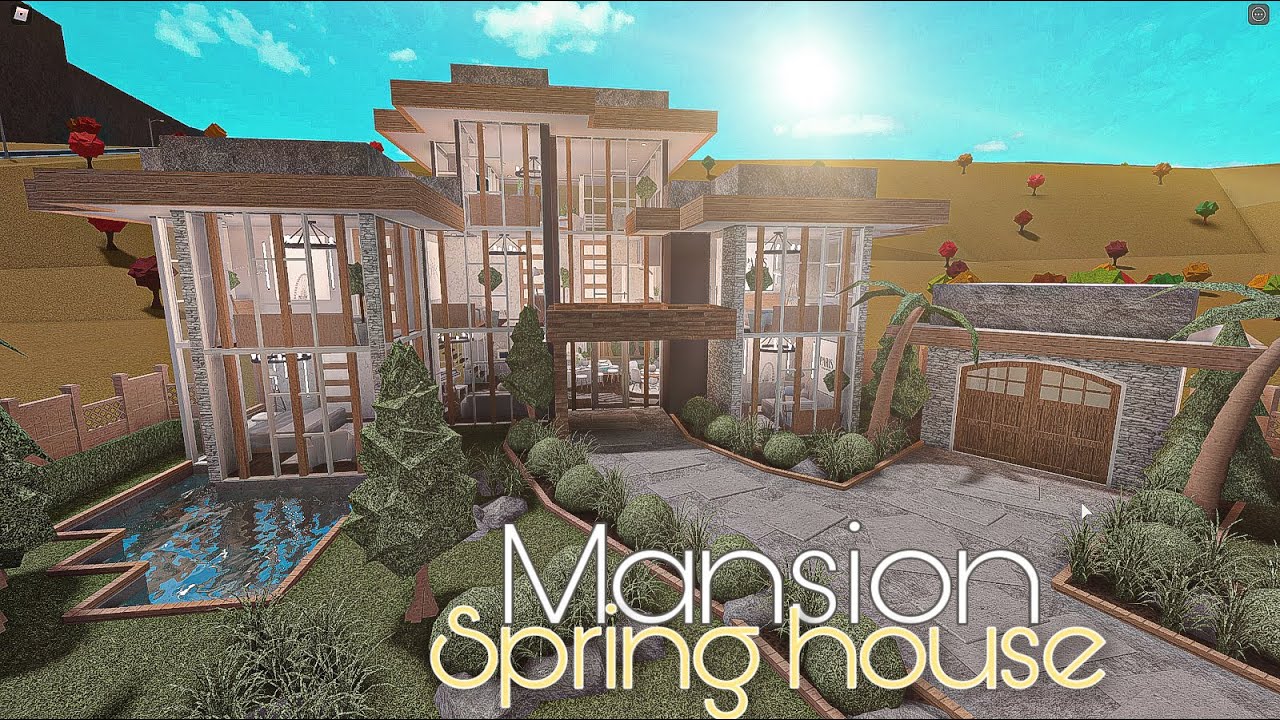 Bloxburg: Mansion Modern Spring (NO LARGE PLOT) || House Build