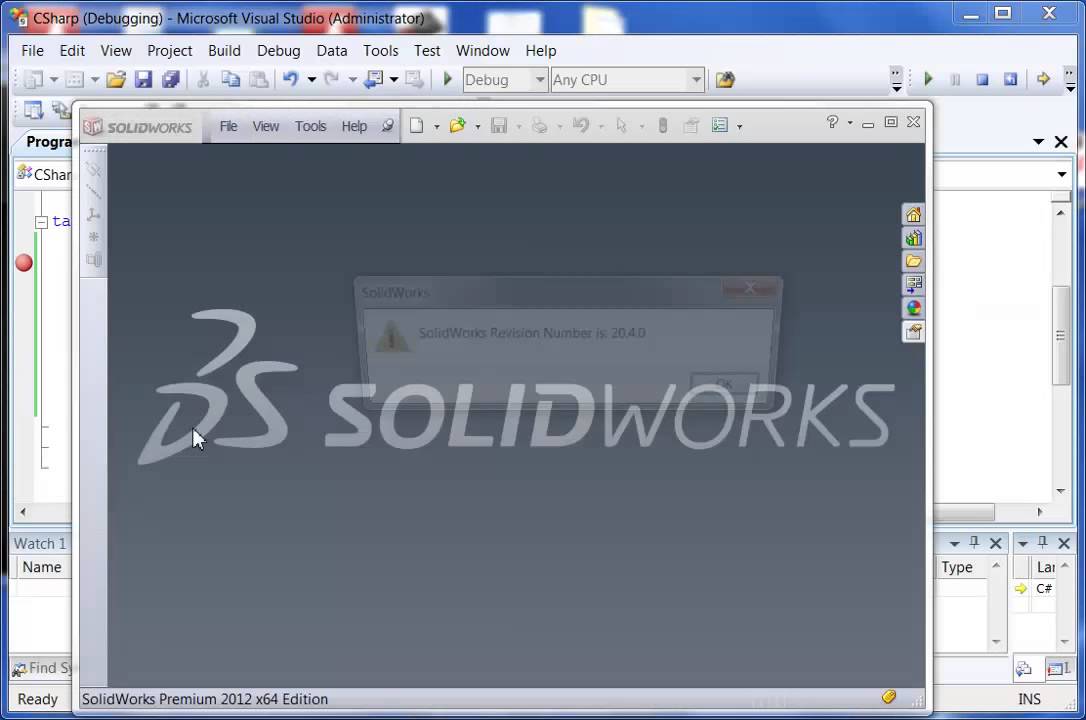 SolidWorks API Stand-Alone Application