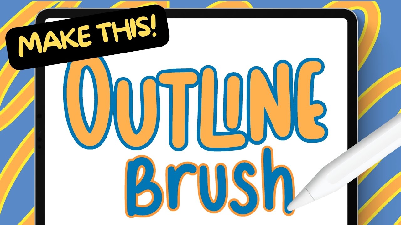 How to Make A Dual Color Outline Brush in Procreate That WORKS!