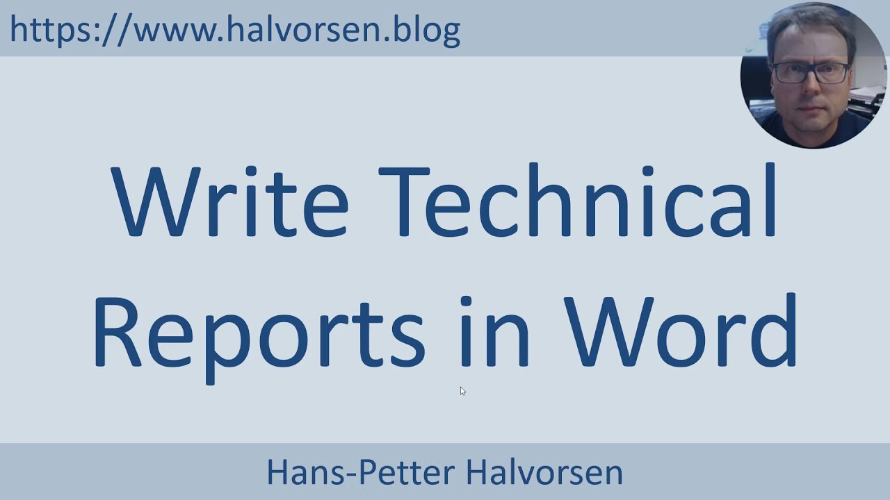 Write Technical Reports in Microsoft Word