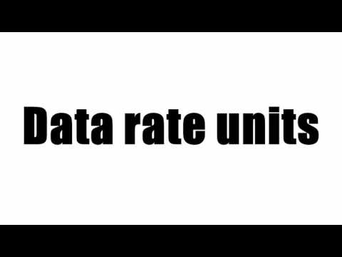 Data rate units