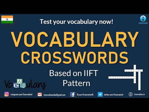 Vocabulary | Crossword Puzzle Based Questions | Synonyms | IIFT, CMAT, TISSNET, XAT, SNAP, Bank exam