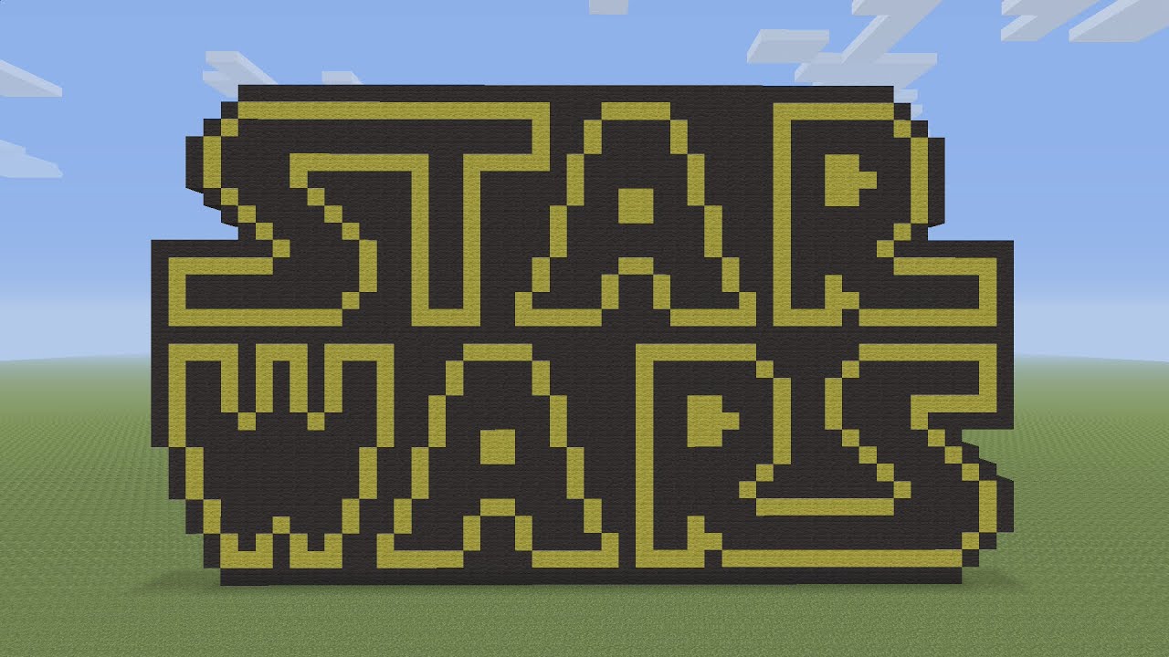 Minecraft Pixel Art - Star Wars Logo