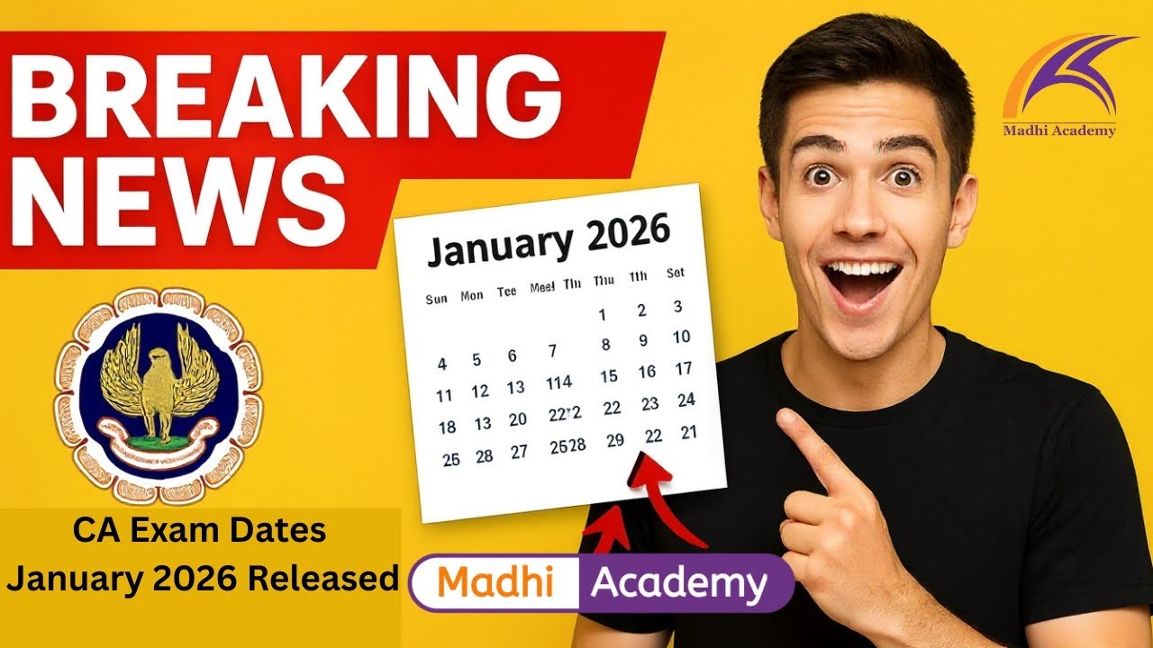 🚨 BREAKING: CA January 2026 Exam Dates OUT! Foundation, Inter & Final - ICAI Official
