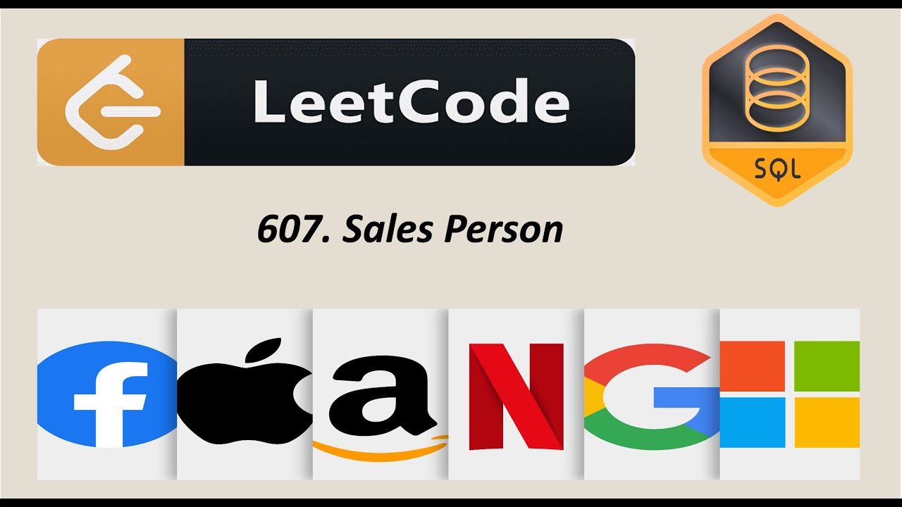 607. Sales Person | LeetCode | SQL | Solution | Interview Problem