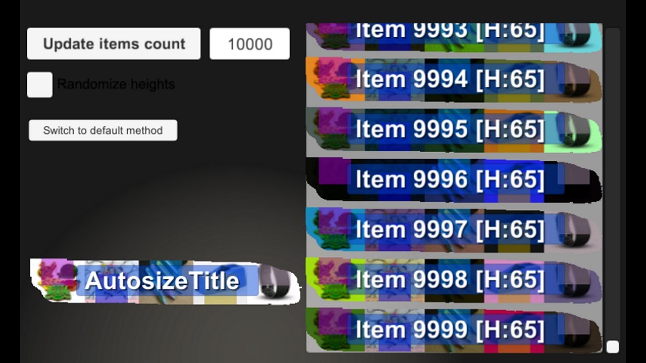 Unity tutorial - Dynamic ListView (scrollable list)