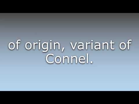 What does Connell mean?