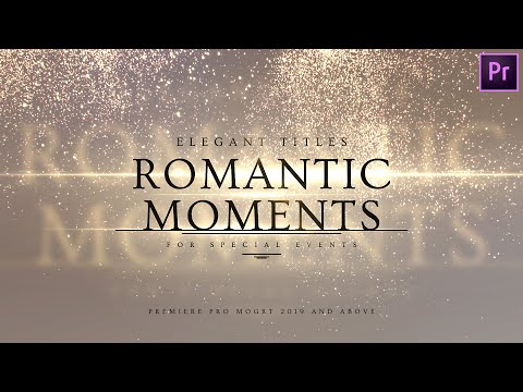 Golden Glitter Titles for Premiere Pro | MOGRT [ perfect for special event film or wedding trailer ]