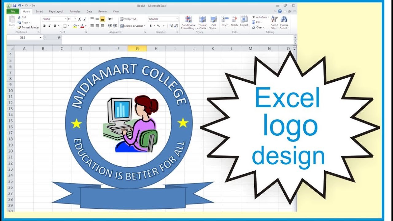 Logo Design in Excel | creating logo in Excel
