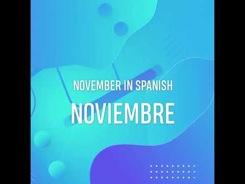 How to say November in Spanish. #Shorts