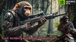 monkey with gun and shades at Black Myth: Wukong Nexus - Mods and community
