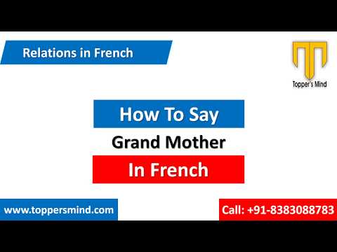 Grand Mother in French | French word for Grand Mother