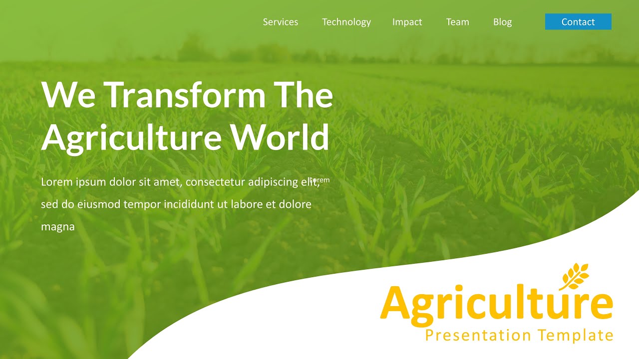 The Amazing Agriculture Powerpoint Presentation