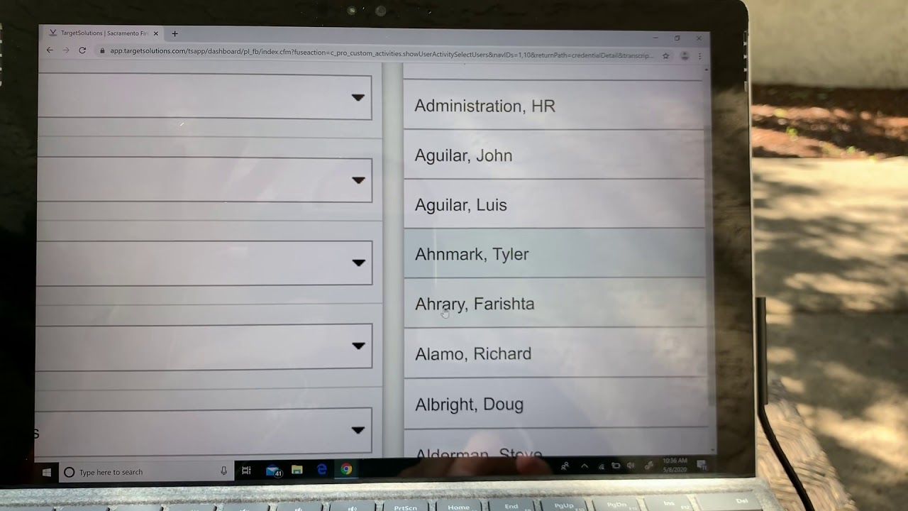 Logging training into target solutions