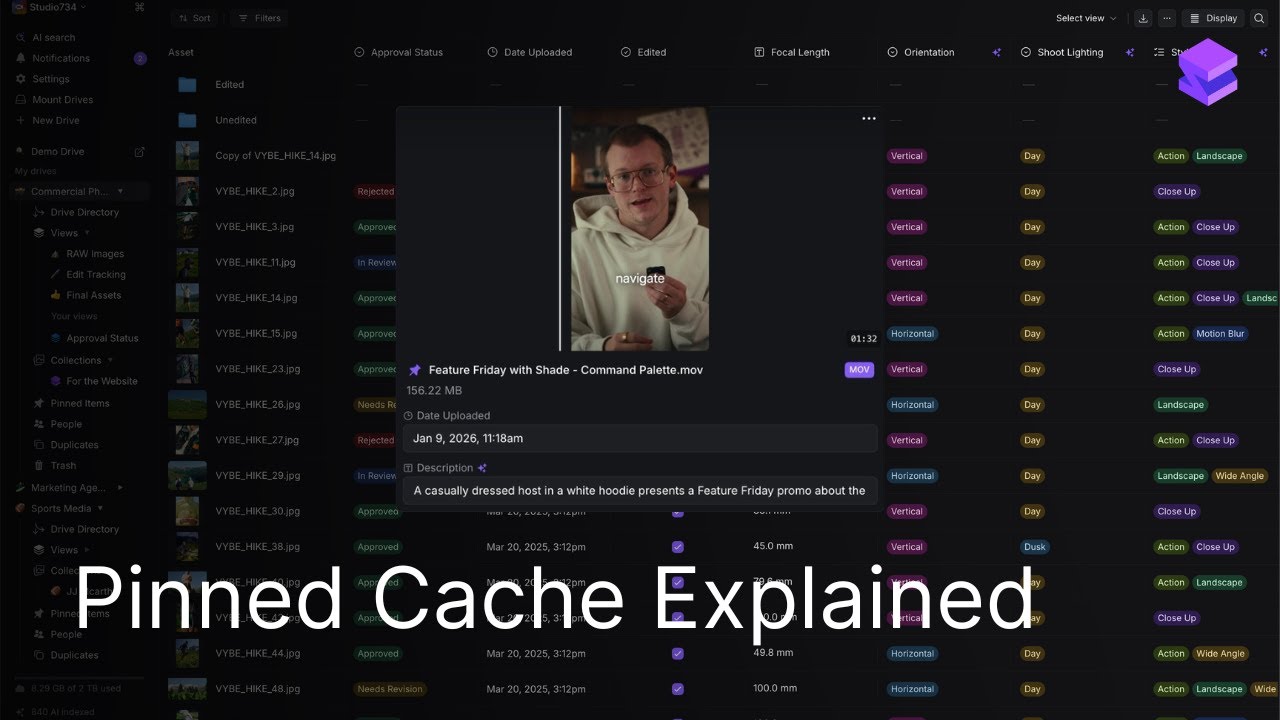 Shade Tutorial - How to Pin Items to Your Cache