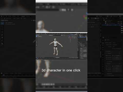 FREE 3D character in one click #blendertips #blender #MBLab #addons #character