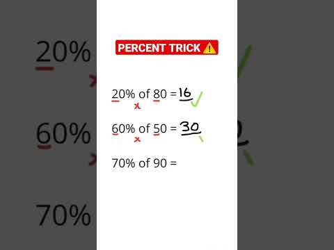 How to calculate with percentages ⭐️ #percent #percentage #math #maths #mathematics #mathtrick #gcse