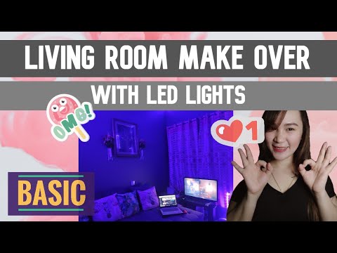 LIVING ROOM MAKE OVER | WALLPAPER AND LED LIGHTS SA SHOPEE, WORTH IT BA?