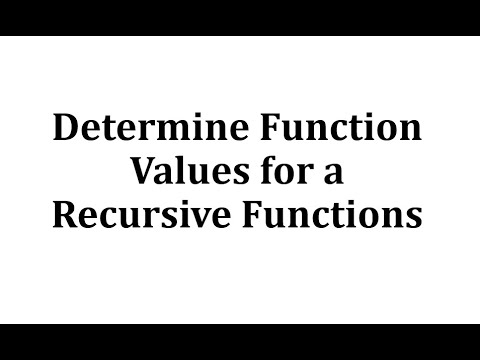 Determine Function Values for a Recursive Functions | Math Help from ...
