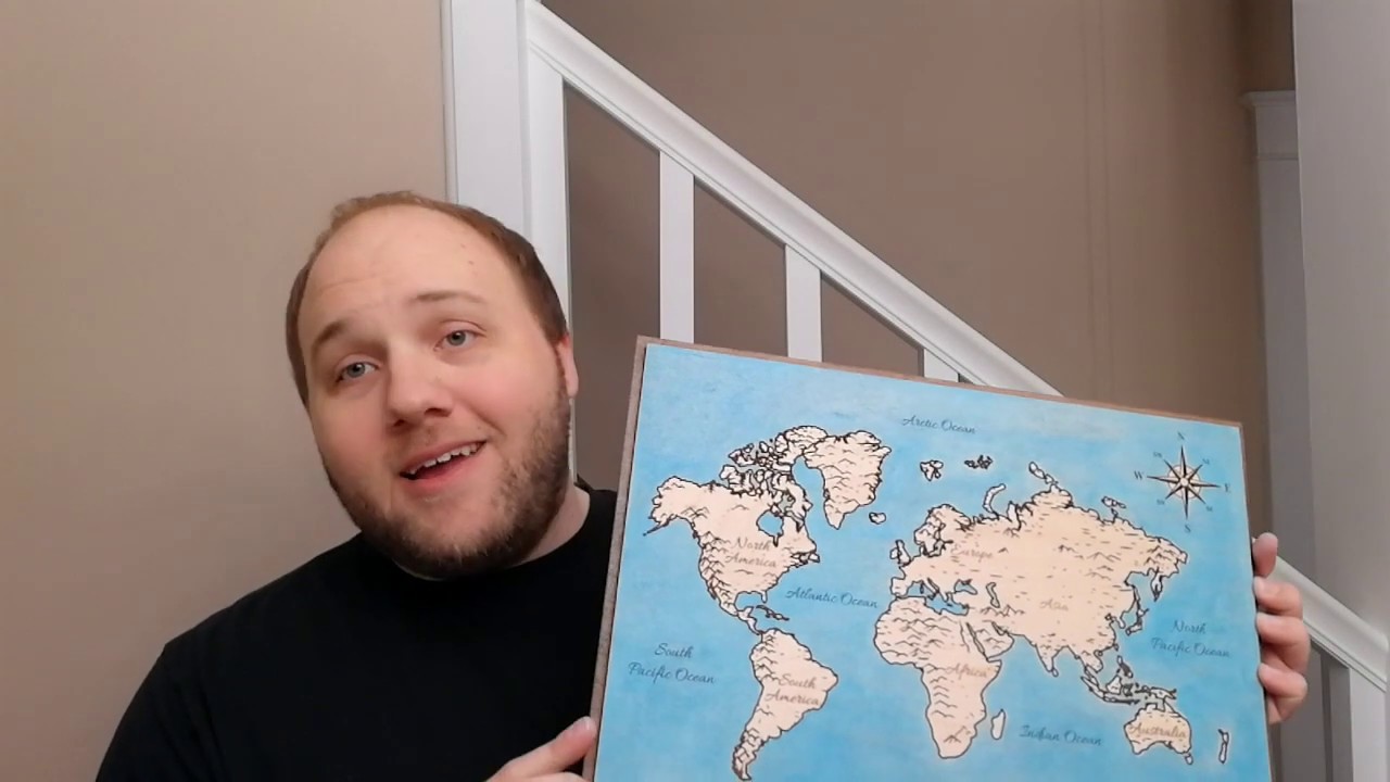 Laser Cut World Map