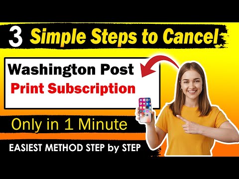 How to cancel Washington Post Print Subscription [ EASIEST METHOD ]