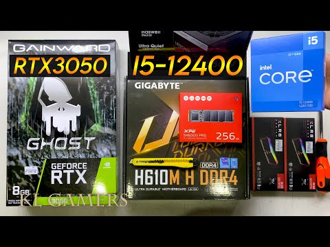 intel Core i5 12400 GIGABYTE H610M H DDR4 GAINWARD RTX3050 TECWARE nexus AIR M Gaming PC Build