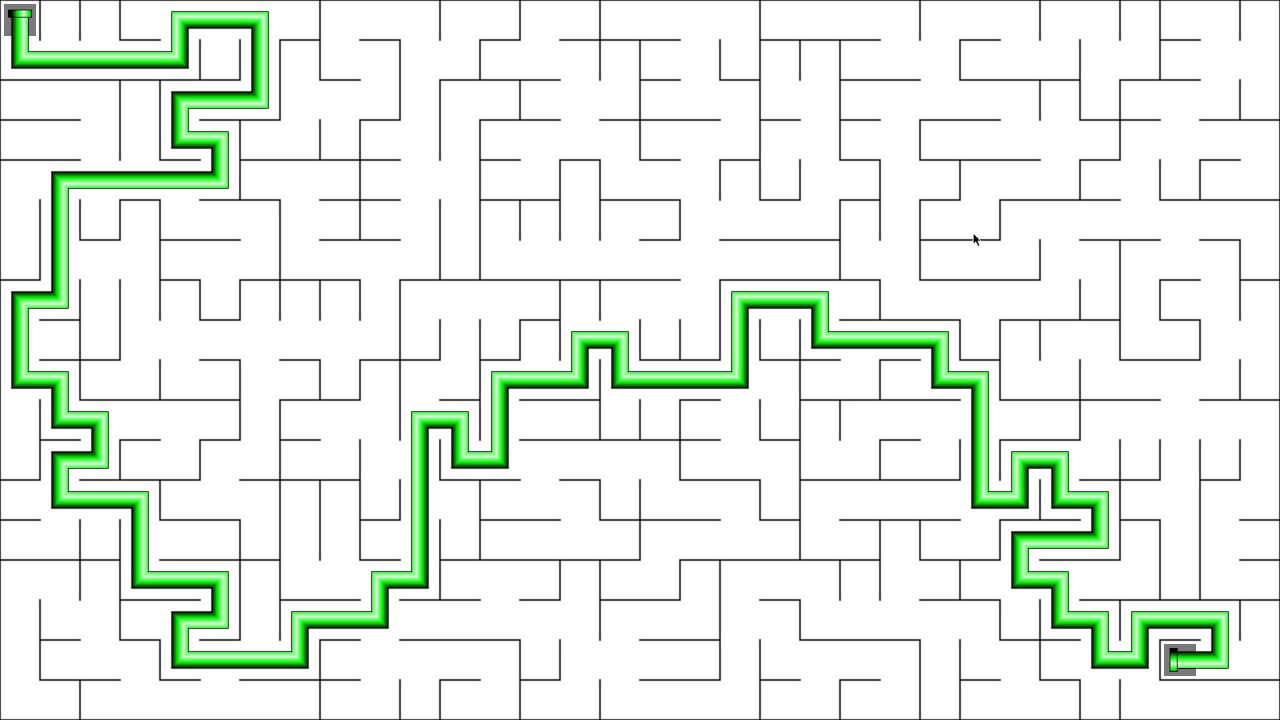Mazes #1 - Maze Generator and Solver (Python & Pygame)