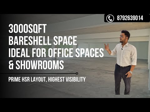 HSR Club Road | 2 x 3000 Sq. Ft. Bare-Shell Floors for Office/Showroom | Call: 8792639014