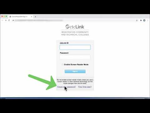 ctcLink: Reset Your Password