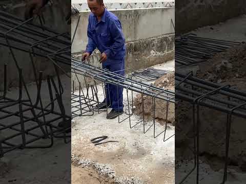 rudimentary iron beam foundation structure | house construction classic #construction , #building,