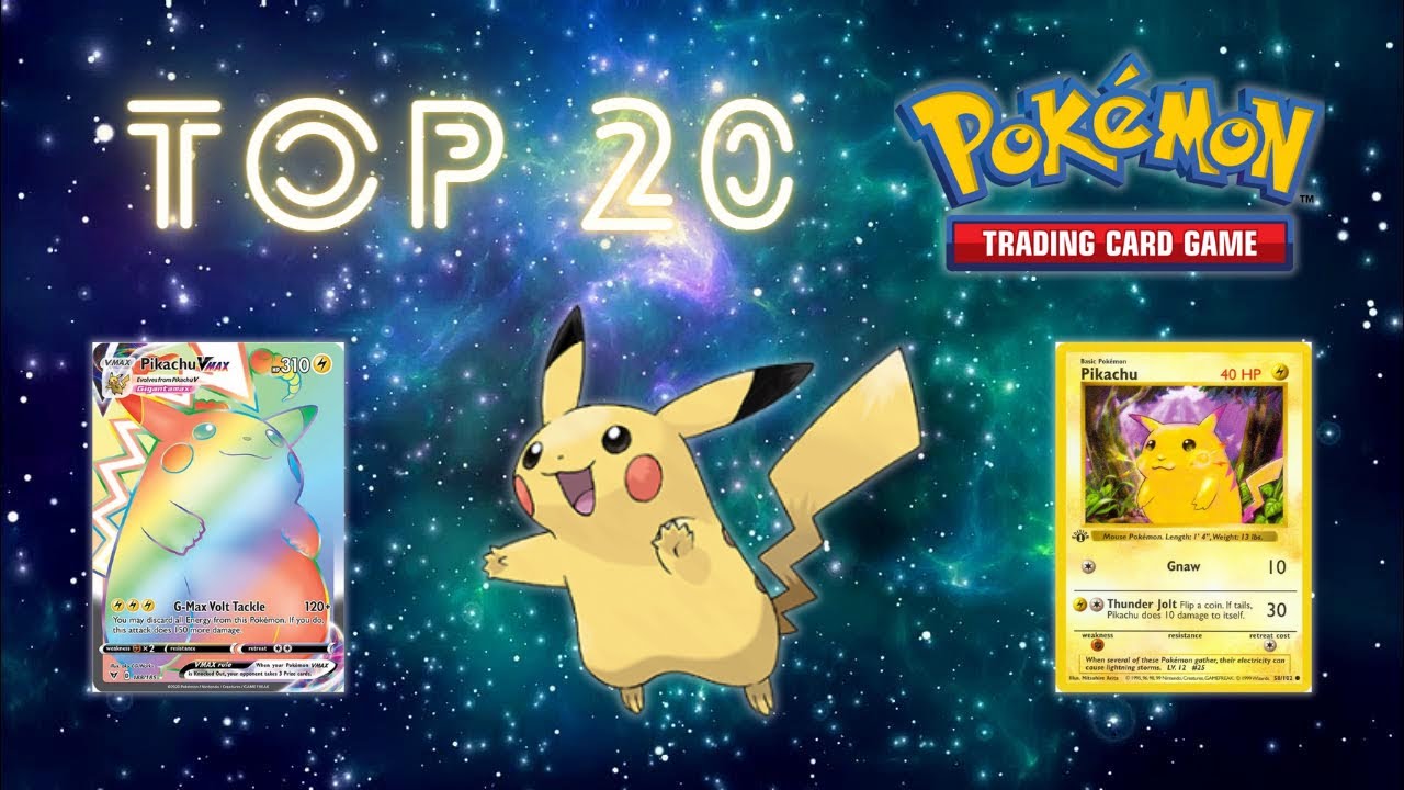 Top 20 RAREST Pikachu Pokemon Cards ⚡️