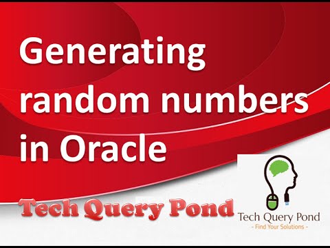 Generating random numbers in Oracle | Oracle PL SQL Programming