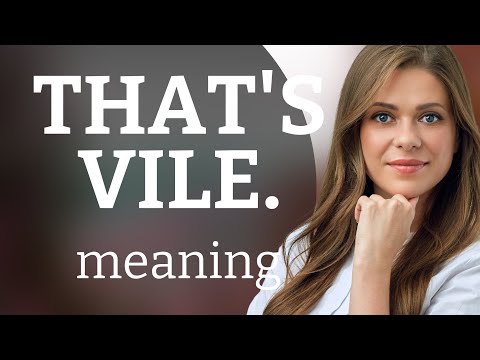 Understanding "That's Vile": An English Phrase Explained