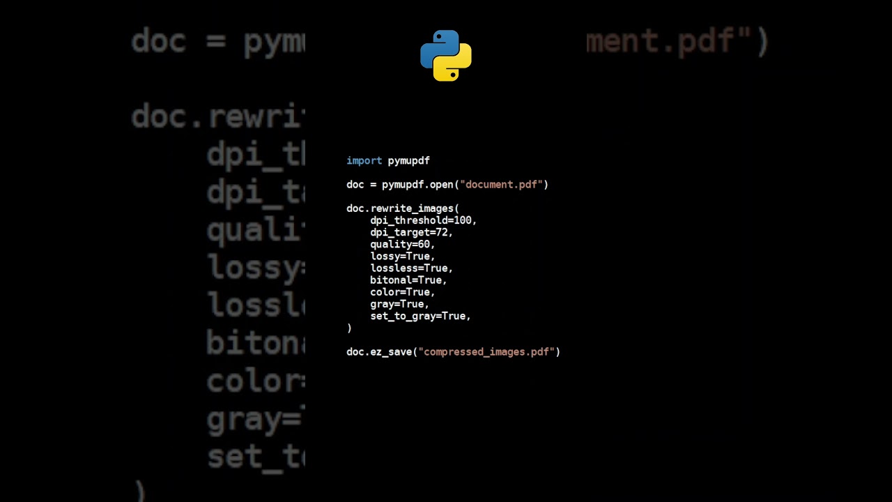 Optimize PDF File Size with Python & PyMuPDF