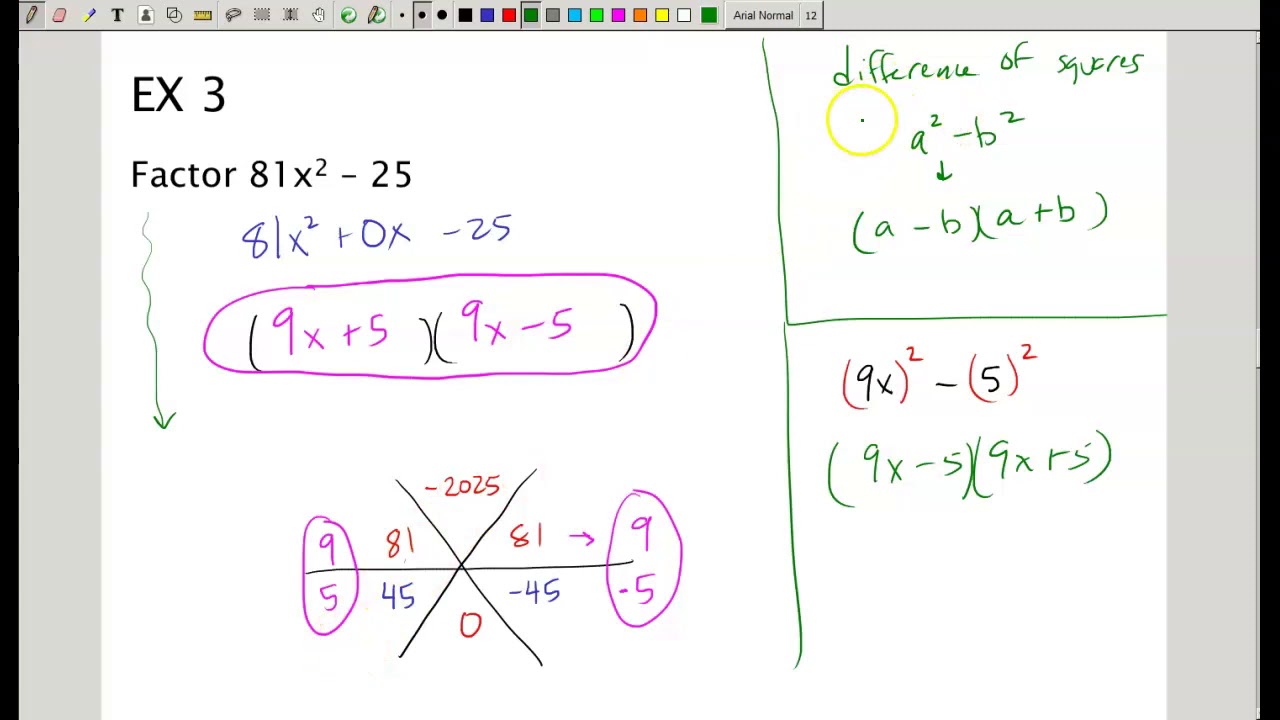 4.4 Notes 3: Factoring Patterns