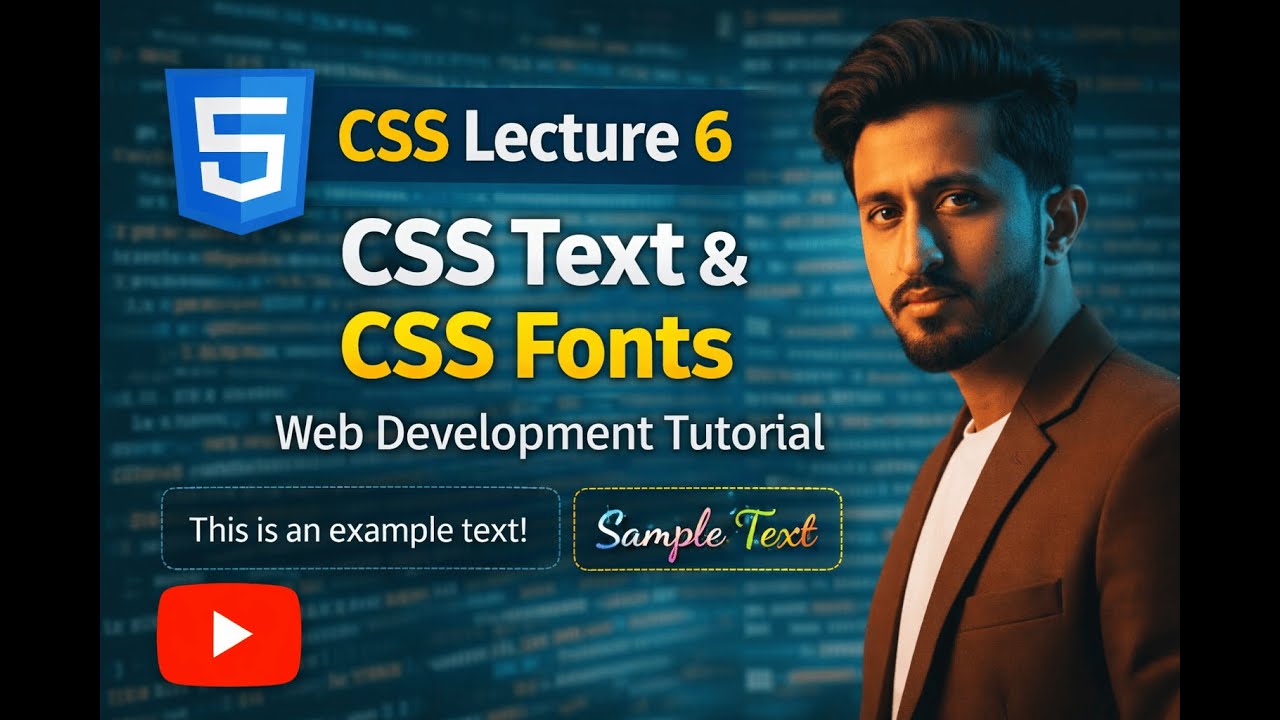 CSS Lecture 6 | CSS Text & CSS Fonts | Web Development Tutorial