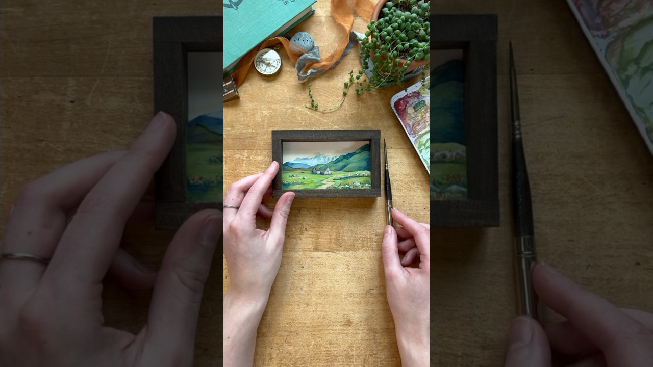Let’s make a diorama print! #gouache #art
