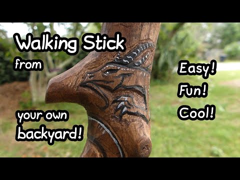 Make a Walking Stick from your own Backyard | Awaken the Wild Soul