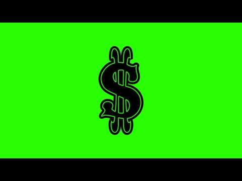 Dollars Sign Bold - Green Screen Footage Free