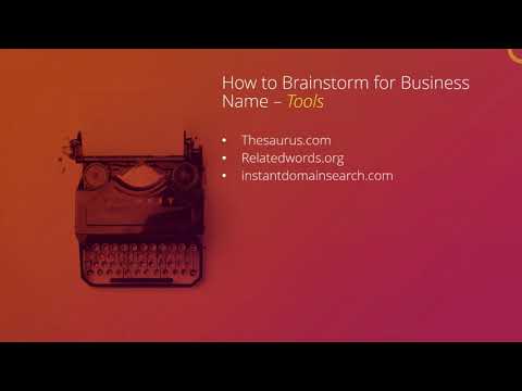 Amazing Tools to Brainstorm for Business Names
