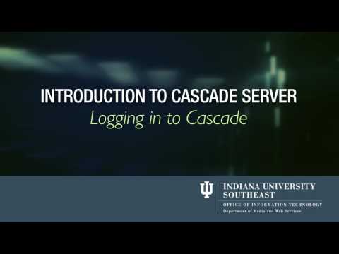 Cascade Server - Logging in to Cascade