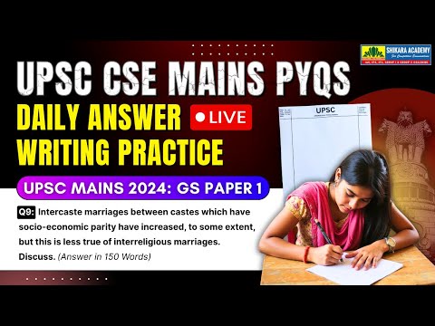 UPSC Mains PYQ Answer Writing Series | 2024 GS 1 | Question 9