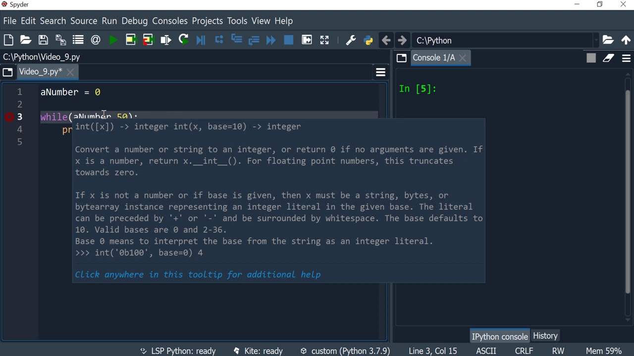 Python 9: While loops to print the numbers from 1 to 50